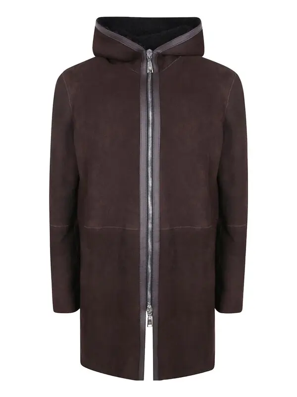 Tagliatore Wilson Hooded Zip Coat - Black