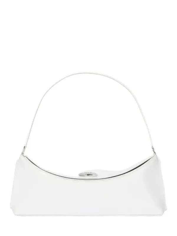 Jacquemus Le Calisso Patent Leather Shoulder Bag - White