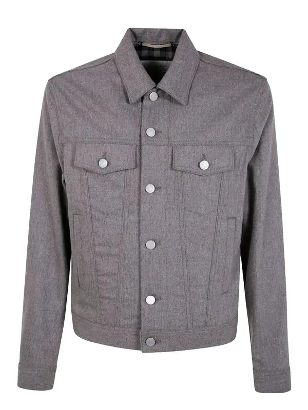 Jacob Cohen Buttoned Pocket Shirt Jacket - Grey