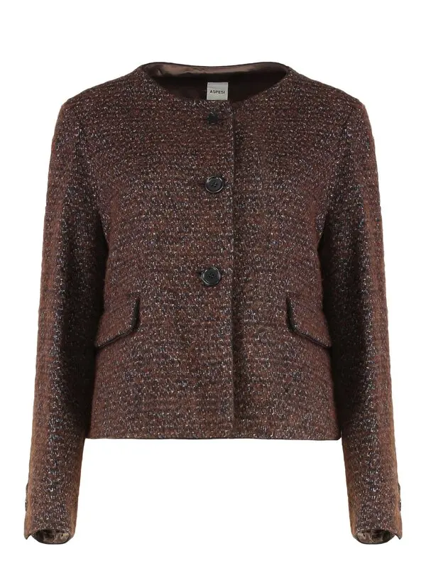 Aspesi Short Buttoned Jacket - Black