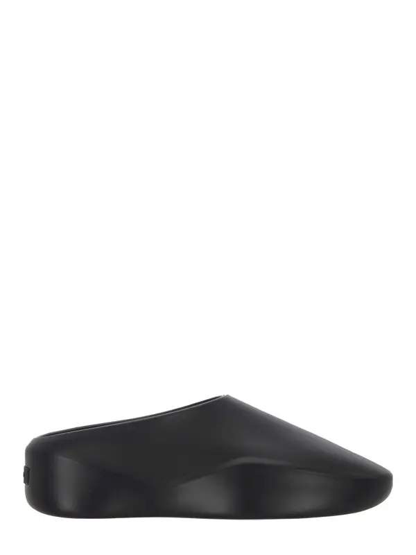 Fear Of God Logo Patch Slip-on Runner Mules - Black