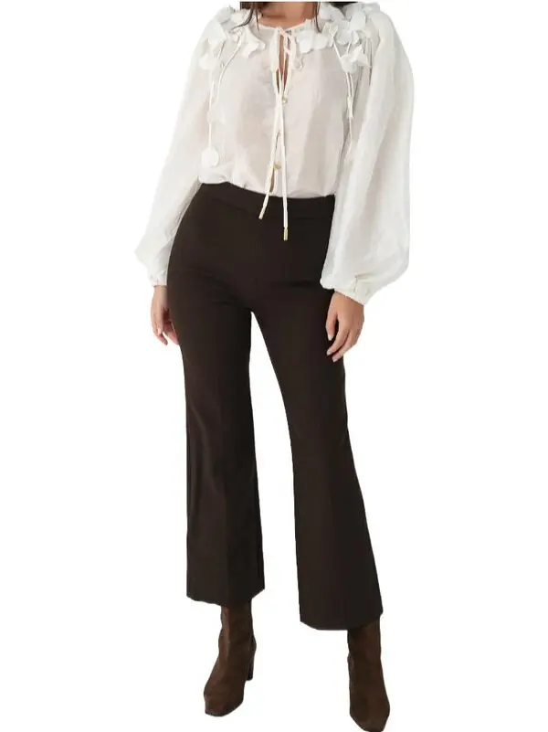 Simkhai High Rise Bootcut Trousers - Chocolate