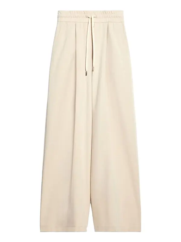 Max Mara Drawstring Wide Leg Pants - Sand-colored