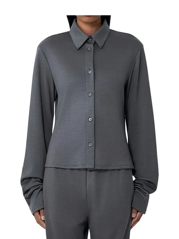 RIER Mini Polar Buttoned Shirt - Black