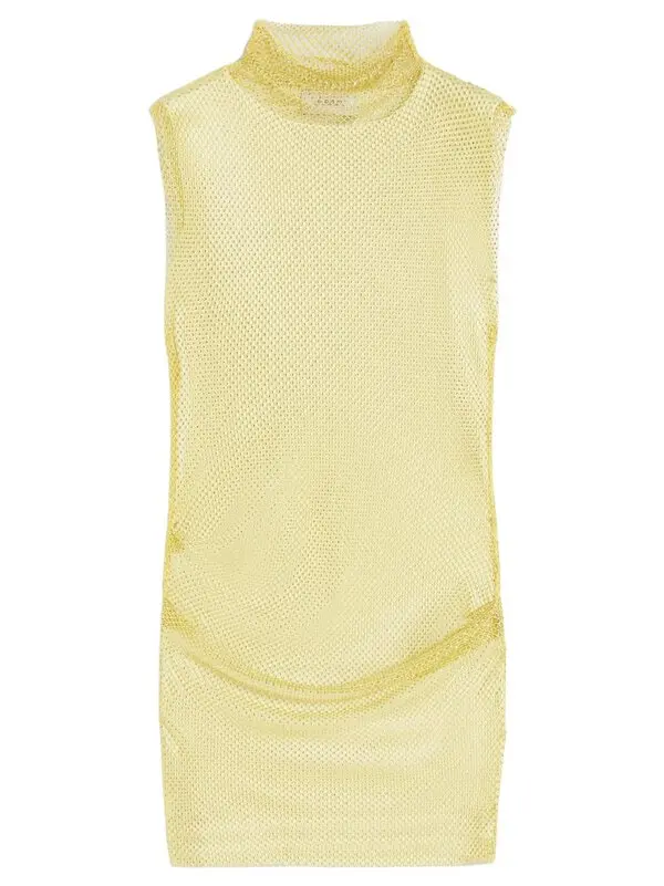 Sportmax Sleeveless Rhinestone Embellished Mesh Dress - Light Green