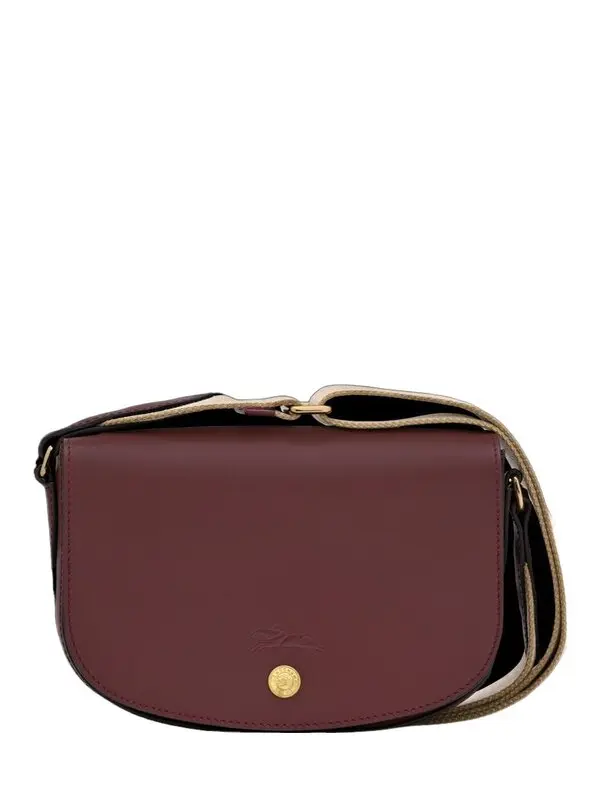 Longchamp Pure S Smooth Leather Crossbody Bag - Red