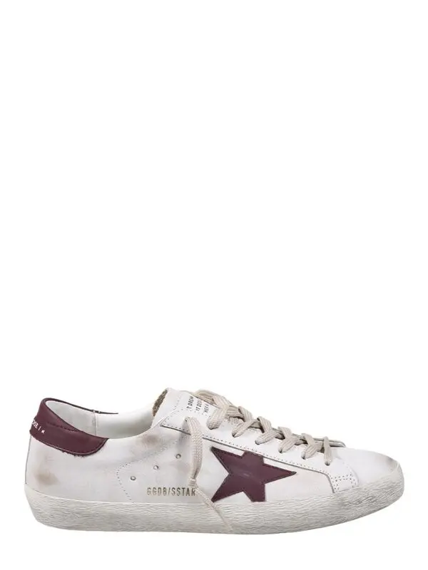 GOLDEN GOOSE Super Star Low-top Sneakers - White/red