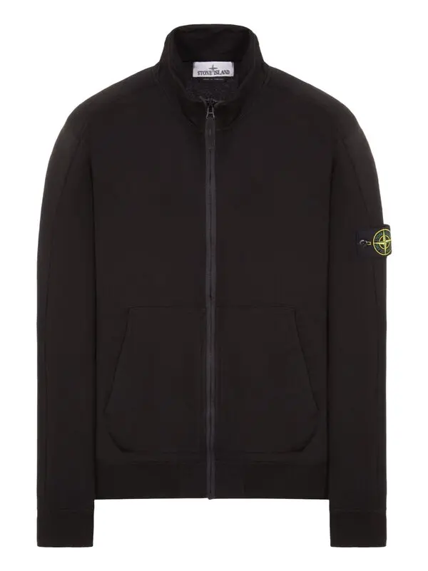 Stone Island High-neck Zip-up Jacket - Black