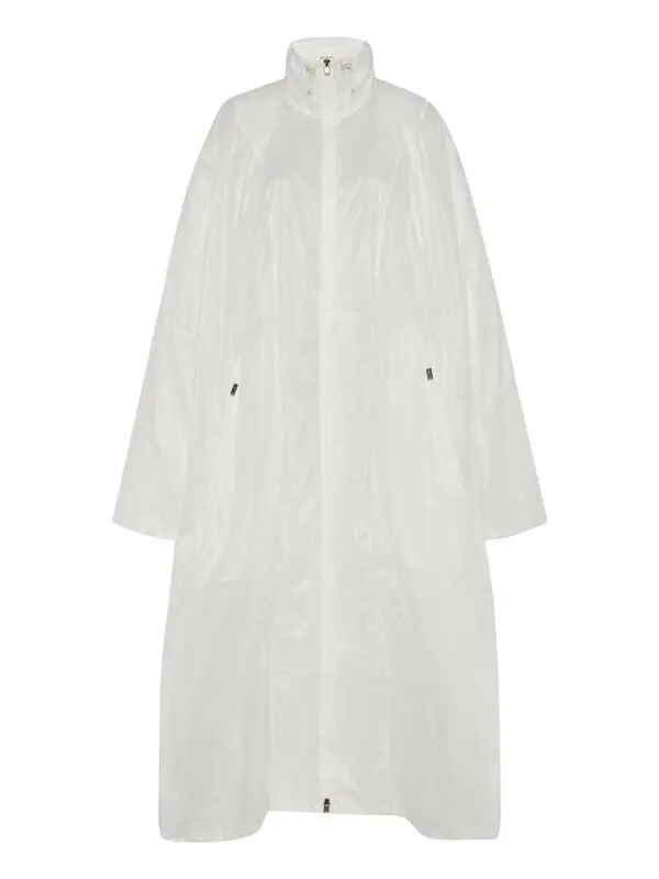 THE ROW Silva Nylon Zip Up Coat - White