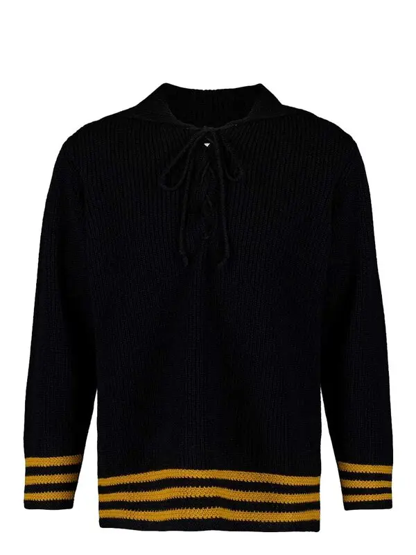 BODE Striped Knit Sweater - Black