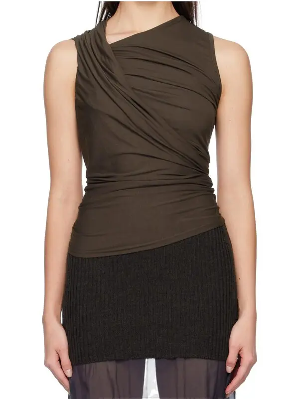 Paloma Wool Sleeveless Draped Top - Black