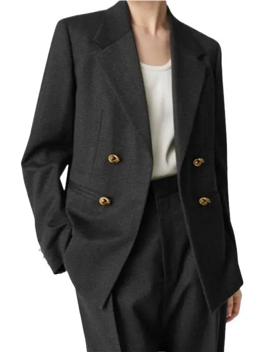 Bottega Veneta Compact Twill Jacket - Black/charcoal Gray