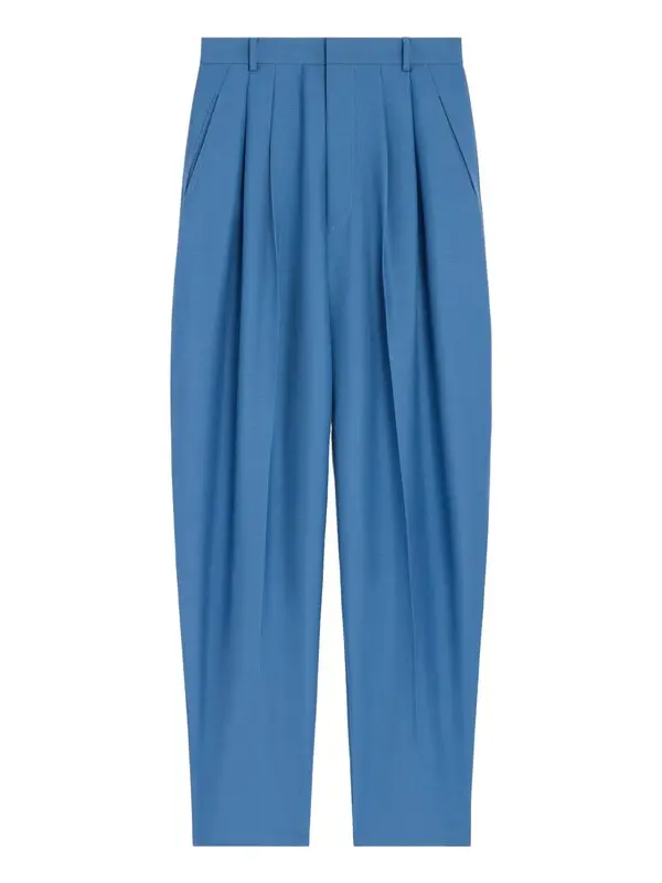 Celine Montauk Trousers In Mohair Wool - Azure