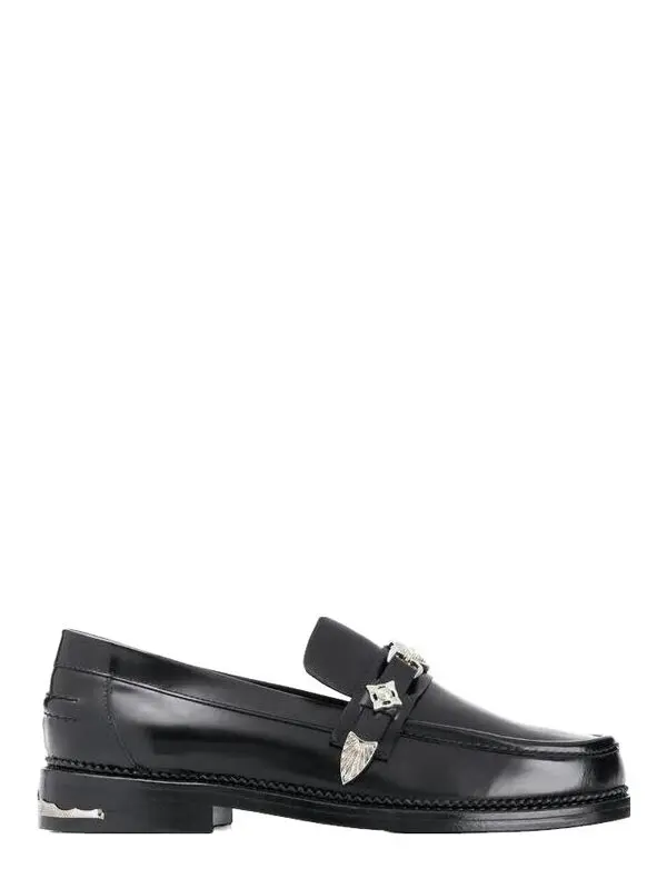 TOGA VIRILIS Studded Leather Loafers - Black