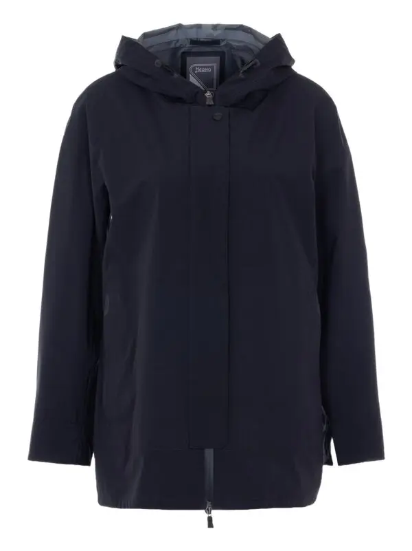 Herno A-shape Hooded Jacket - Black