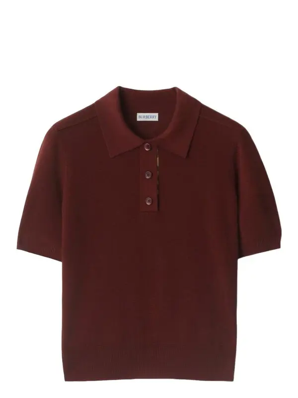 Burberry Short Sleeved Knitted Polo Shirt - Box