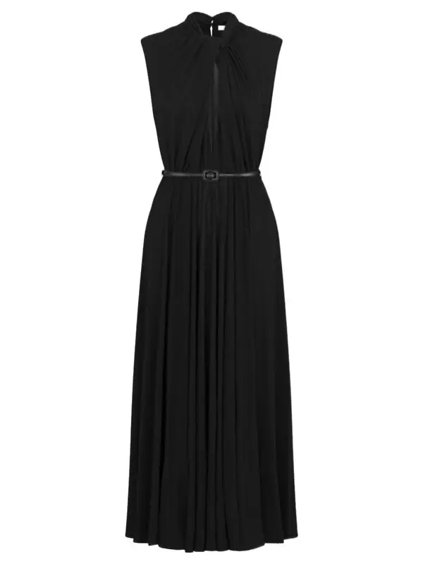 Dior Flared Long Dress - Black