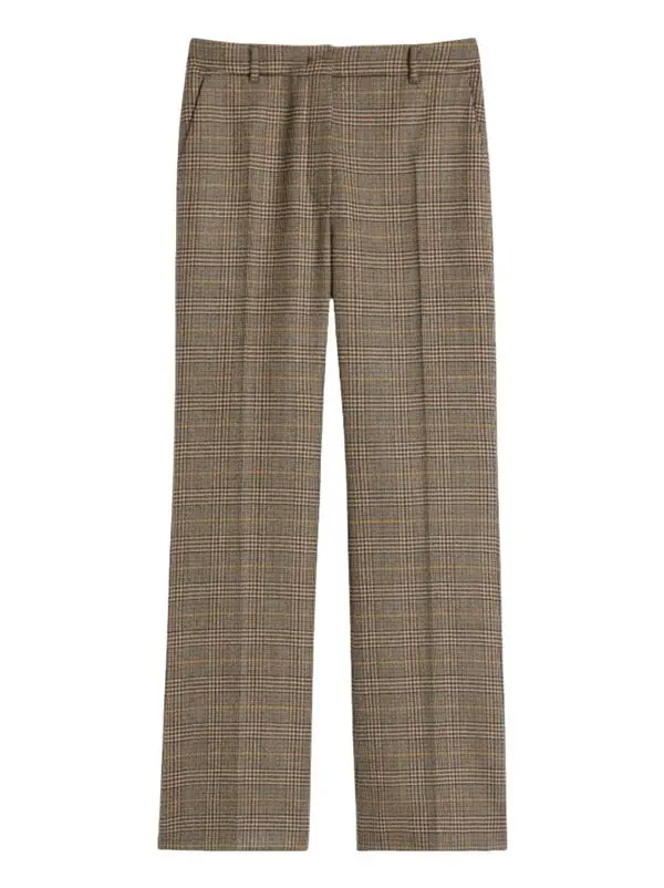 Max Mara Checked Tailored Trousers - Chocolate