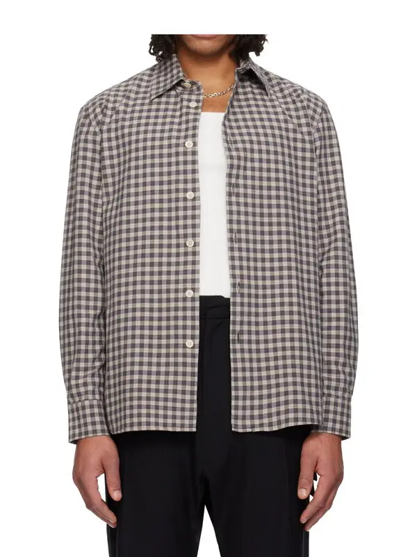 SUNFLOWER Studio Plaid Shirt - Gray