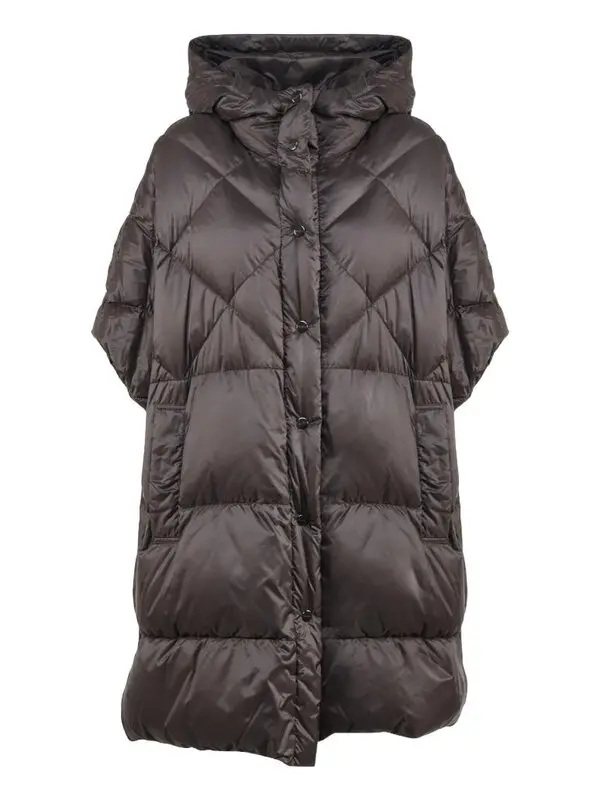 Max Mara Hooded Cape - Black