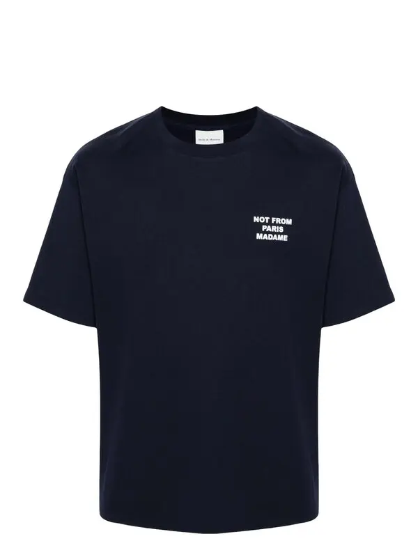 Drole De Monsieur Drôle De Slogan Print T-shirt - Black