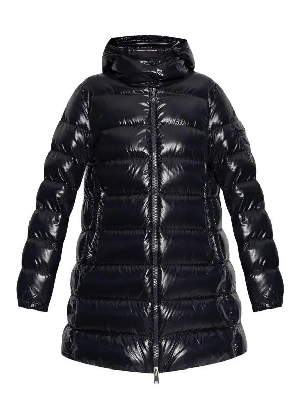 Moncler Courcelles Zip-up Padded Jacket With Hood - Midnight Blue