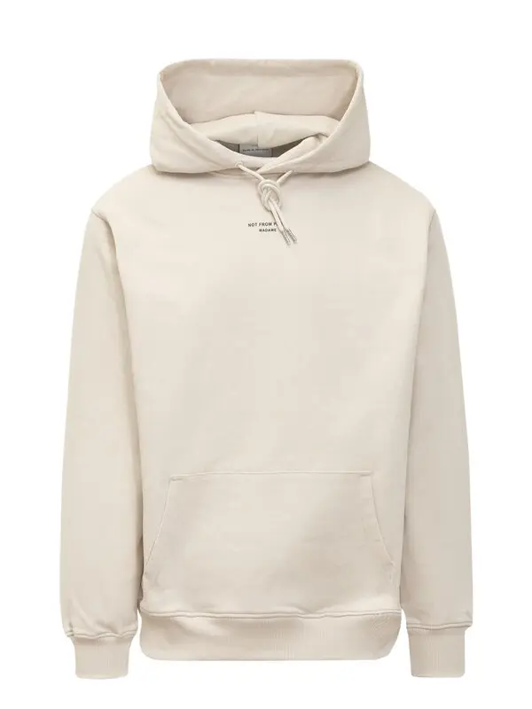 Drole De Monsieur Drôle De Slogan Cotton Hoodie - White
