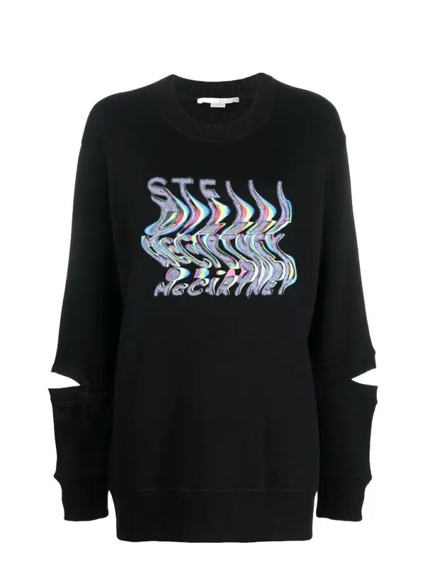 Stella McCartney Oversized Logo Sweatshirt - Black