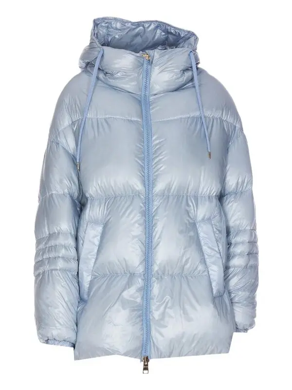 Herno Quilted Hooded Down Jacket - Gray