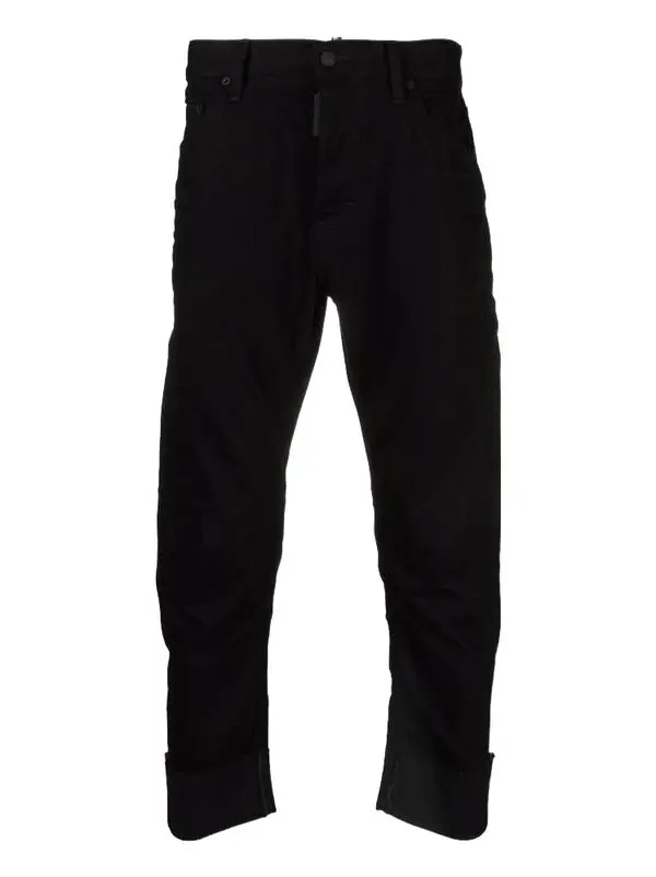 Dsquared2 Logo Patch Jeans - Black