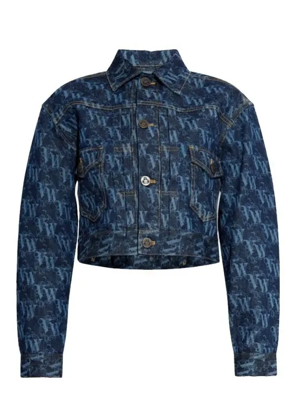 VIVIENNE WESTWOOD Marlene Cropped Denim Jacket - Blue