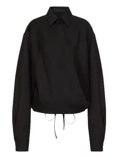Valentino Garavani Techno Light Wrap Shirt - Black