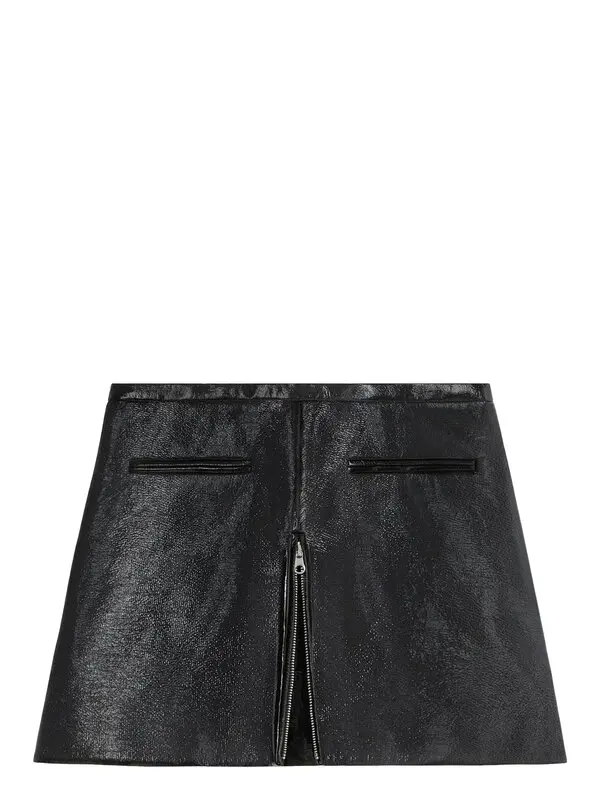 COURREGES Heritage Coated Miniskirt - Black