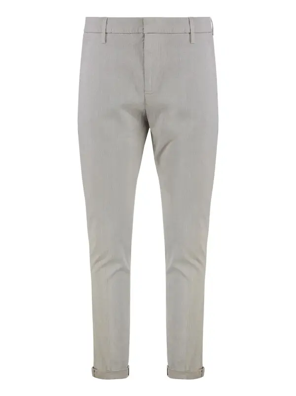 DONDUP Gaubert Cotton Blend Slacks - Gray