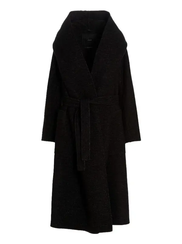Max Mara Logo Coat - Black