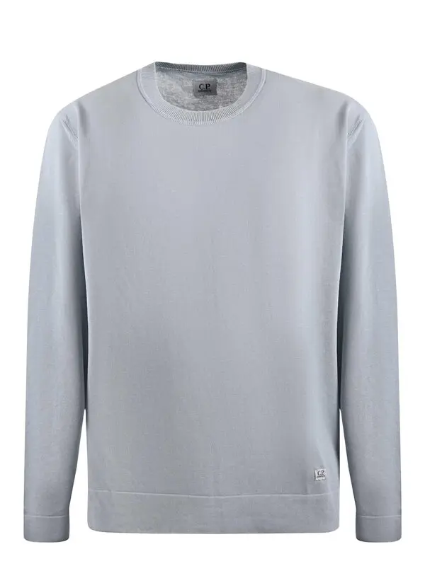 C.P. COMPANY Ribbed Crewneck Knitwear - Gray