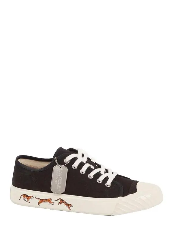 Kenzo Running Tiger" Canvas Sneakers - Black