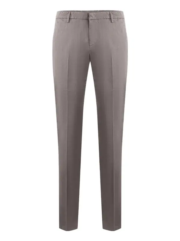 DONDUP Slim-fit Gabardine Pants - Gray