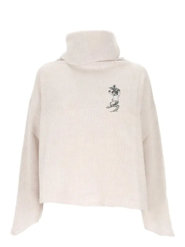 VIVIENNE WESTWOOD Embroidered Detail Turtleneck Sweater - No