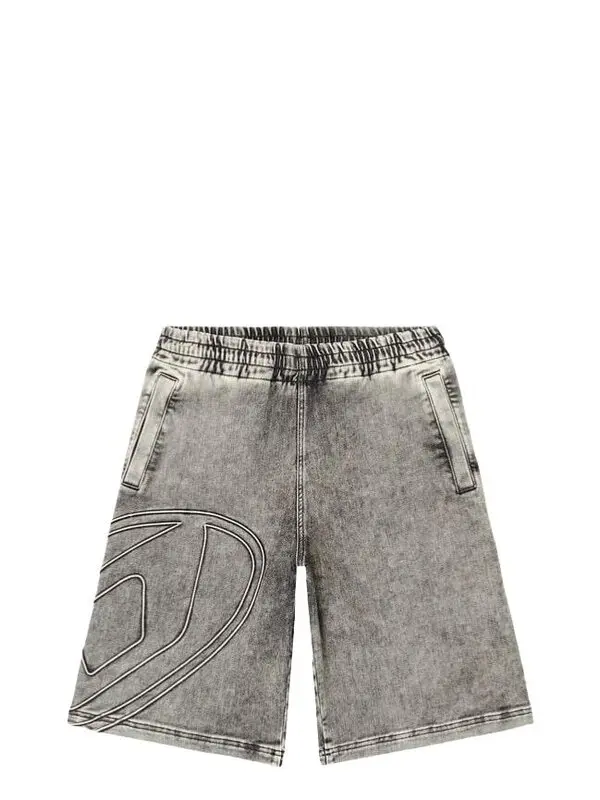DIESEL® D-denny-s Track Denim Bermudas - Grey