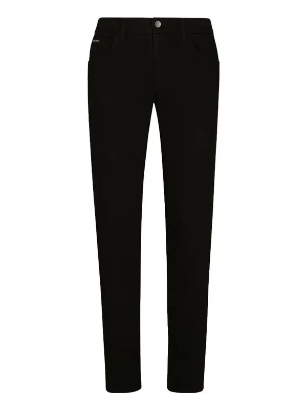 Dolce & Gabbana High Waisted Slim-fit Jeans - Black