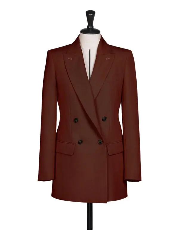 Max Mara Double-breasted Peaked Lapel Jacket - Brown