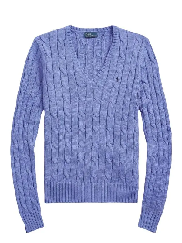 Polo Ralph Lauren V-neck Cable-knit Sweater - Blue