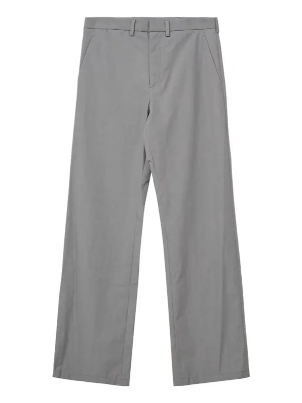 RIER Tailored Casual Pants With Belt Loops And Zippered Placket - Gray