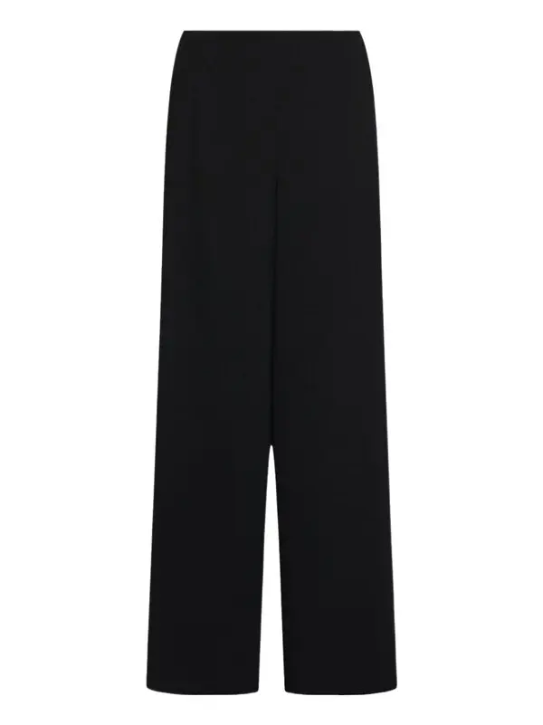 Marella Wide-fit Envers Satin Trousers - Black
