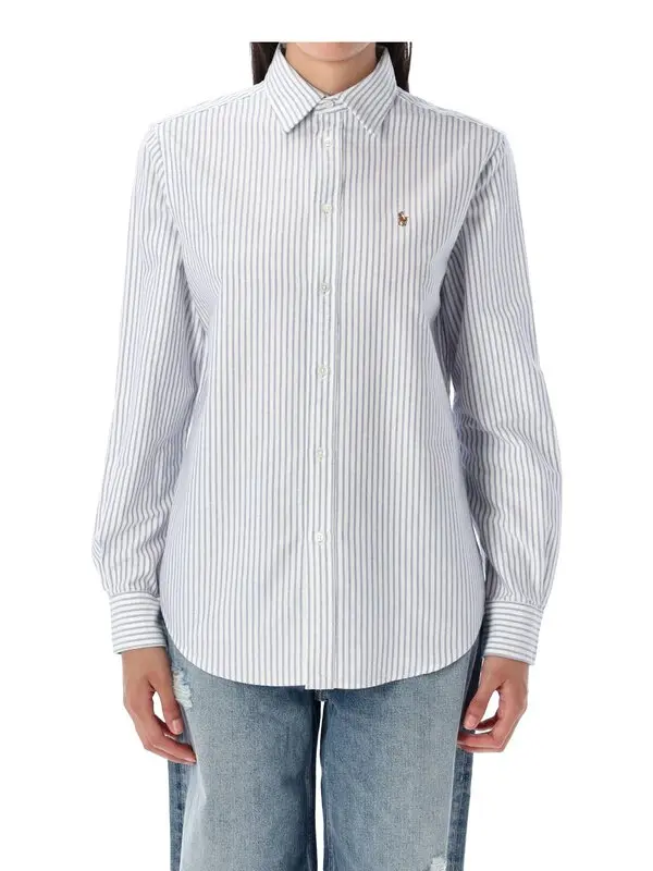 Polo Ralph Lauren Striped Oxford Shirt - Gray