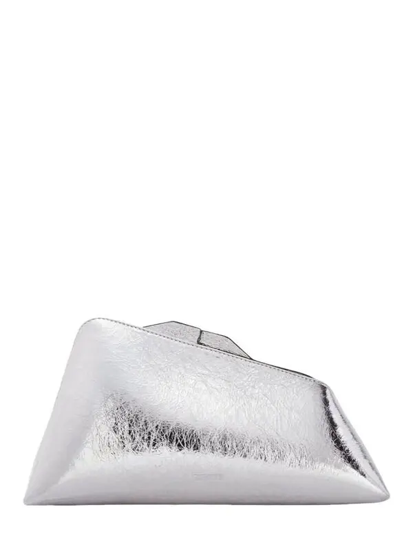 Attico The 8.30 Pm Clutch Bag - Silver