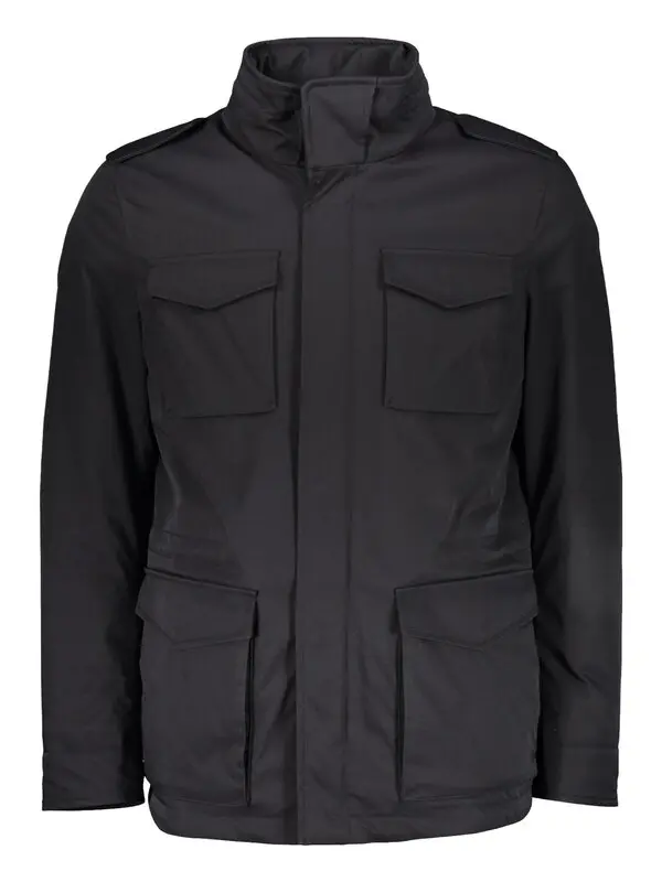 Herno High Neck Long-sleeved Padded Jacket - Black