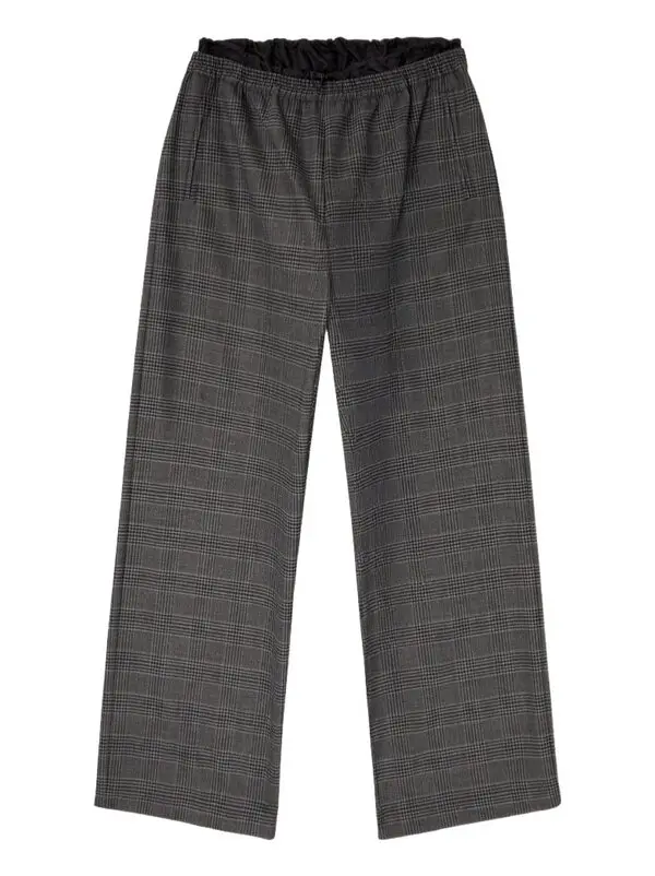 DIESEL® Checked Straight Trousers - Black