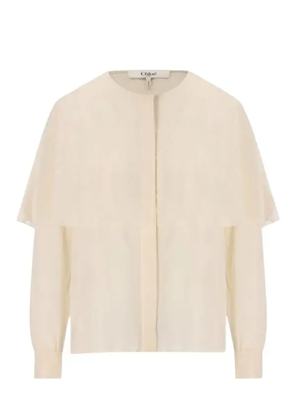 Chloé Crewneck Long Sleeve Shirt - Nude